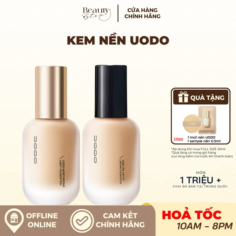 (HOẢ TỐC) Kem Nền Dưỡng Ẩm, Kiềm Dầu, Che Phủ Cao UODO Foundation ...