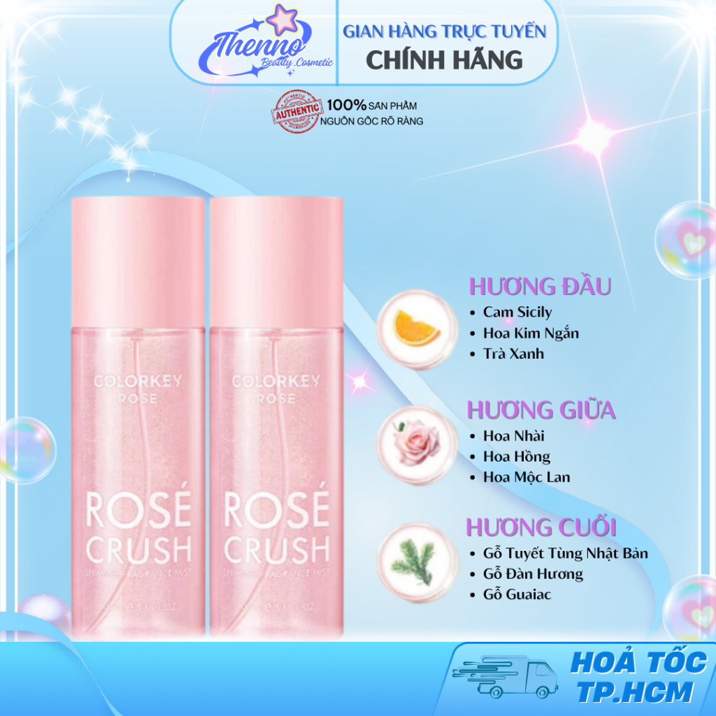 Xịt Thơm Toàn Thân Body Mist Colorkey Rosé Crush Hương Thơm Ngọt Ngào ...
