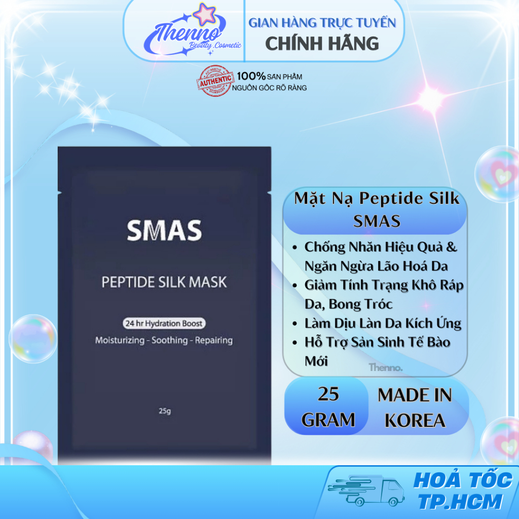 Mặt Nạ Phục Hồi Cấp Ẩm Cao Cấp Smas Peptide Silk Mask 25gr | Shopee ...