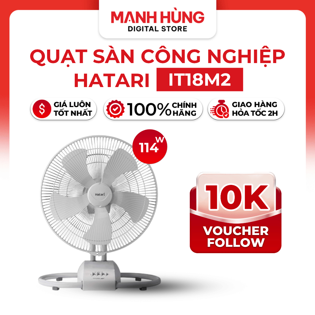 Quạt Sàn Quỳ Công Nghiệp Thái Lan Hatari IT18M2 - Hàng Chính Hãng - Bảo ...