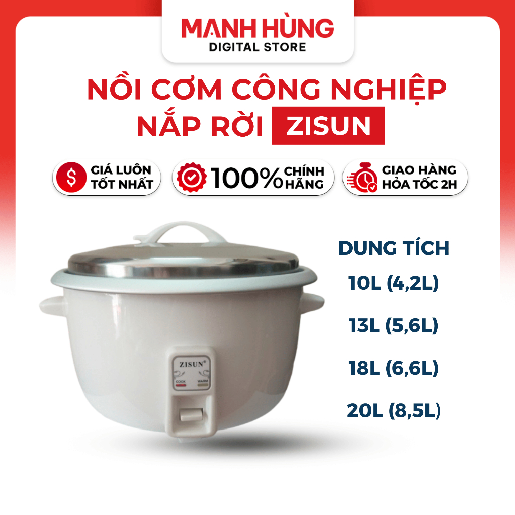 Nồi cơm điện công nghiệp ZISUN 10 lít, 13 lít ,18 lít, 20 lít - Công ...