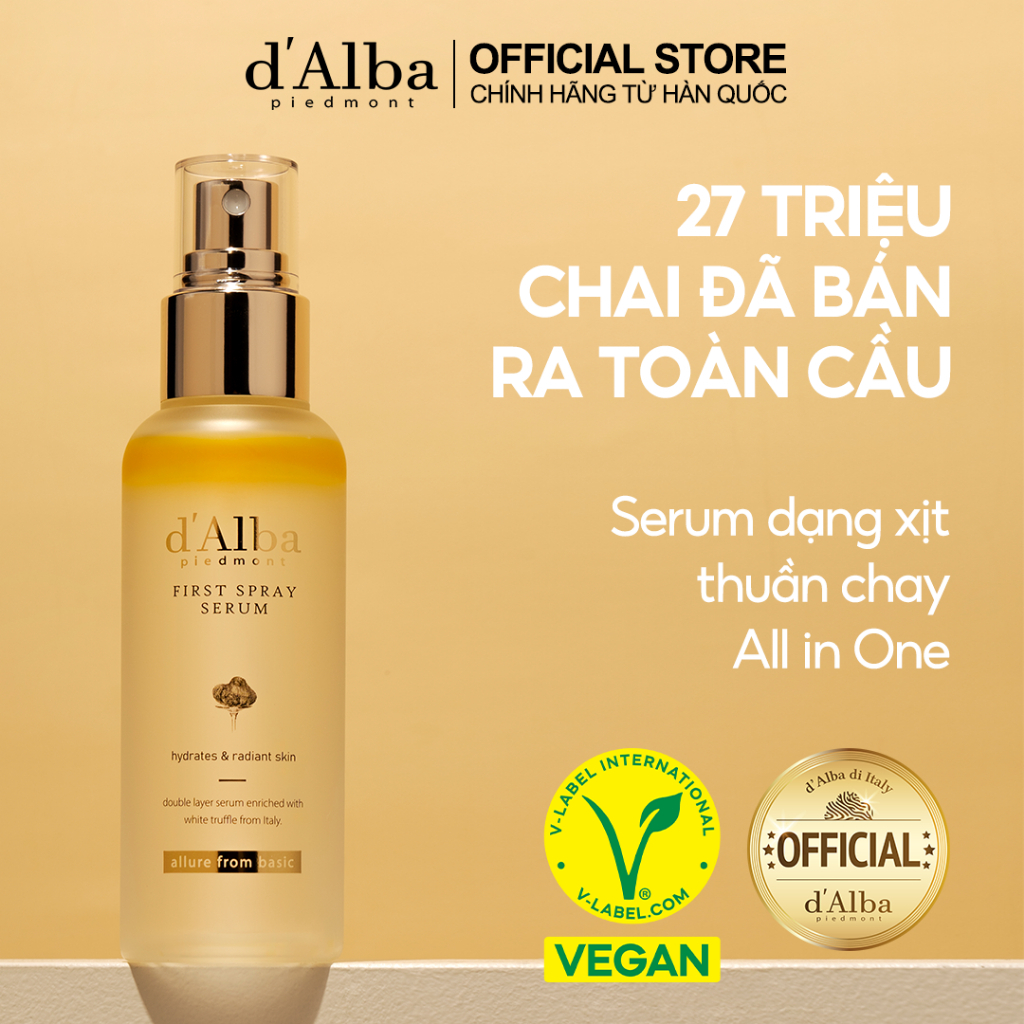 Serum d'Alba dạng xịt khoáng căng bóng da First Spray Serum 100ml (mới ...