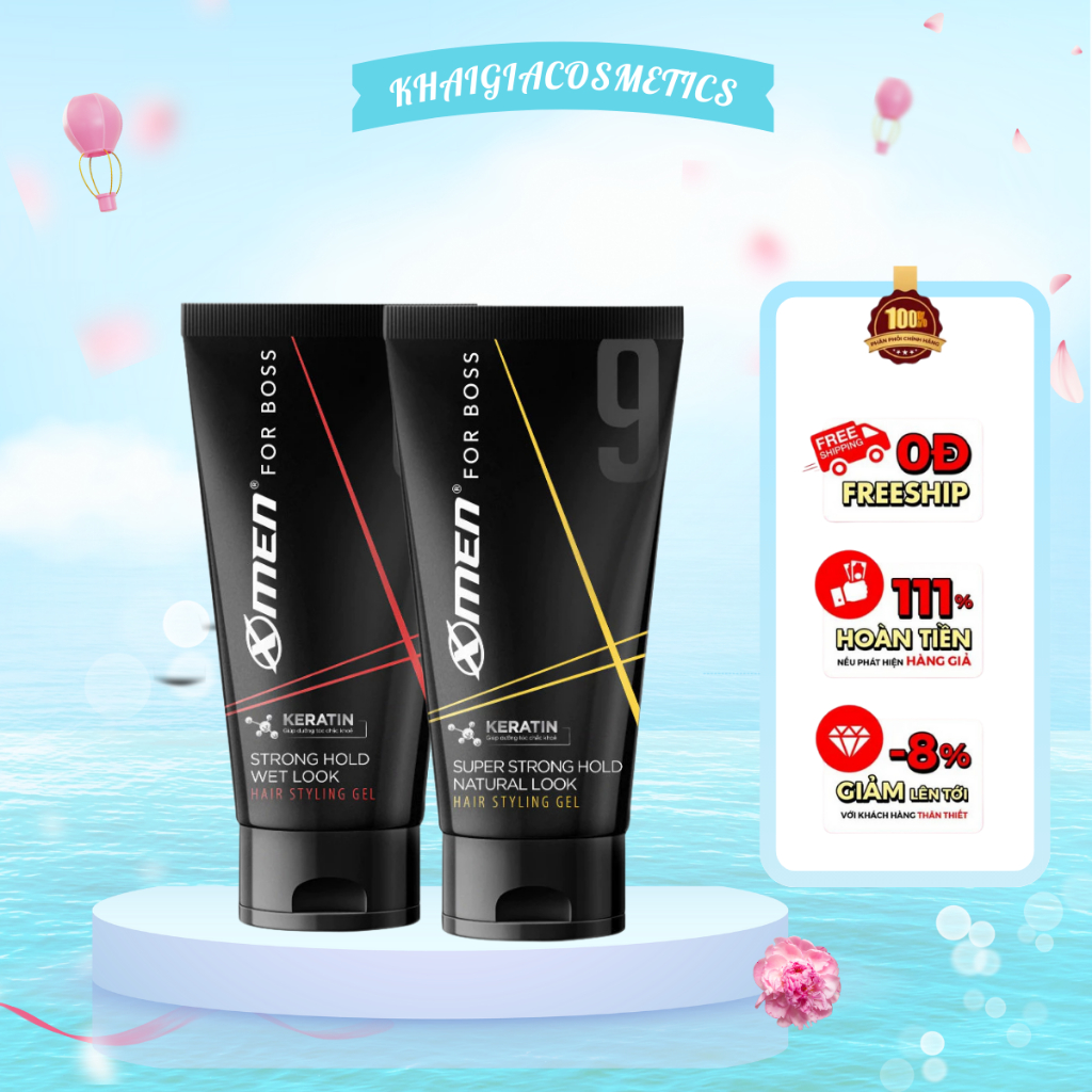 Keo vuốt tóc Xmen for Boss Gel 150g Wet Look & Natural Look - Giữ nếp ...