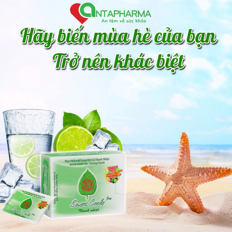 Bột sủi thanh nhiệt Sensa Cools . Sensa cool . Sensacool (6 gói/hộp ...