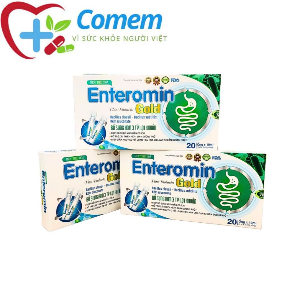 Men vi sinh dạng ống ENTEROMIN Cung cấp 3 tỷ bào tử vi khuẩn có lợi cho ...