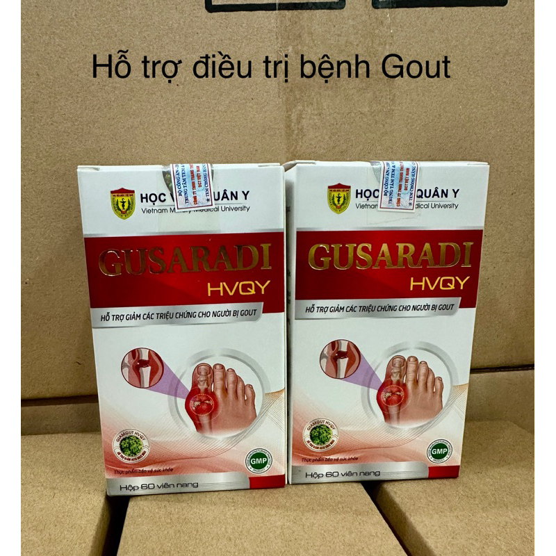 Combo 2 hộp Gusaradi Học viện quân y hỗ trợ bệnh Gout (Gút) hạn 2028 ...