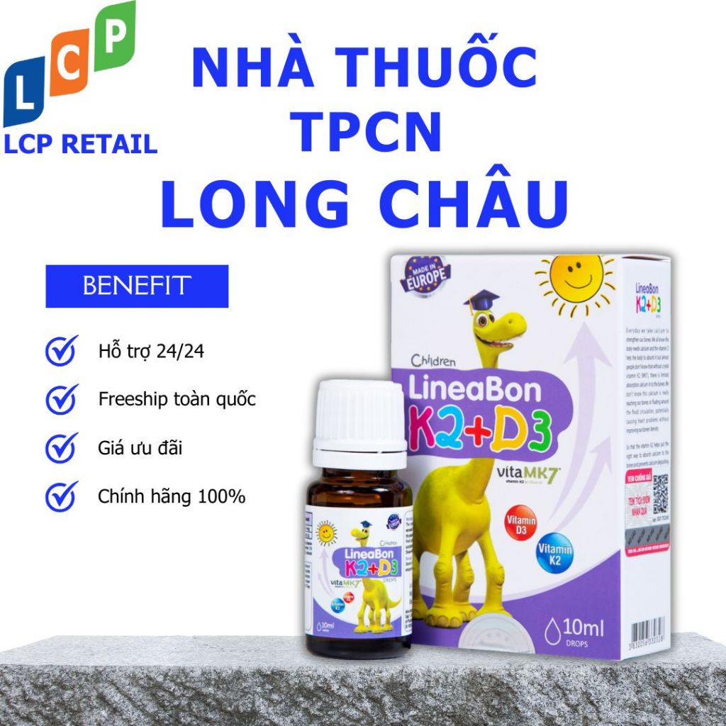 Dung dịch LineaBon K2+D3 ErgoPharm hỗ trợ bổ sung Vitamin (10ml) - Nhà thuốc TPCN Long Châu ...