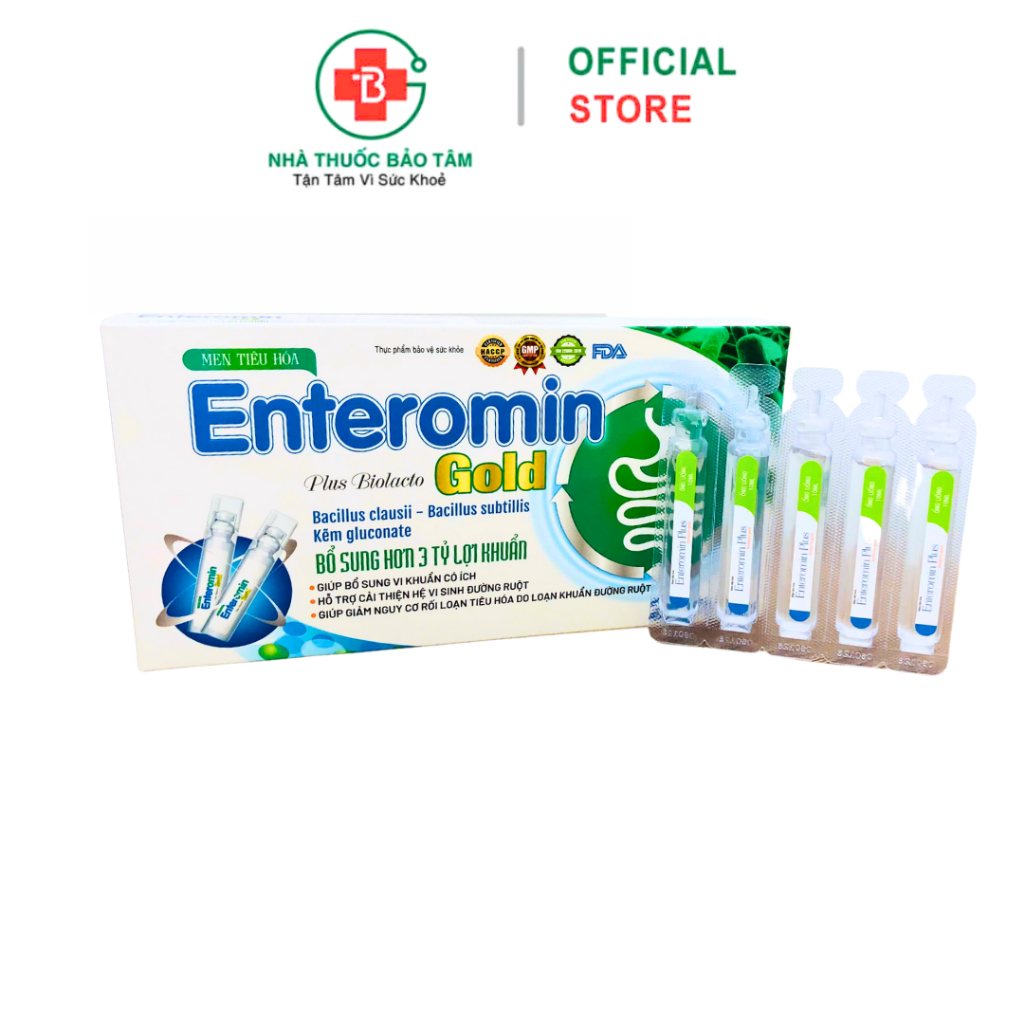 Men vi sinh dạng ống ENTEROMIN Plus Biolacto Gold Bổ sung hơn 3 tỷ lợi ...
