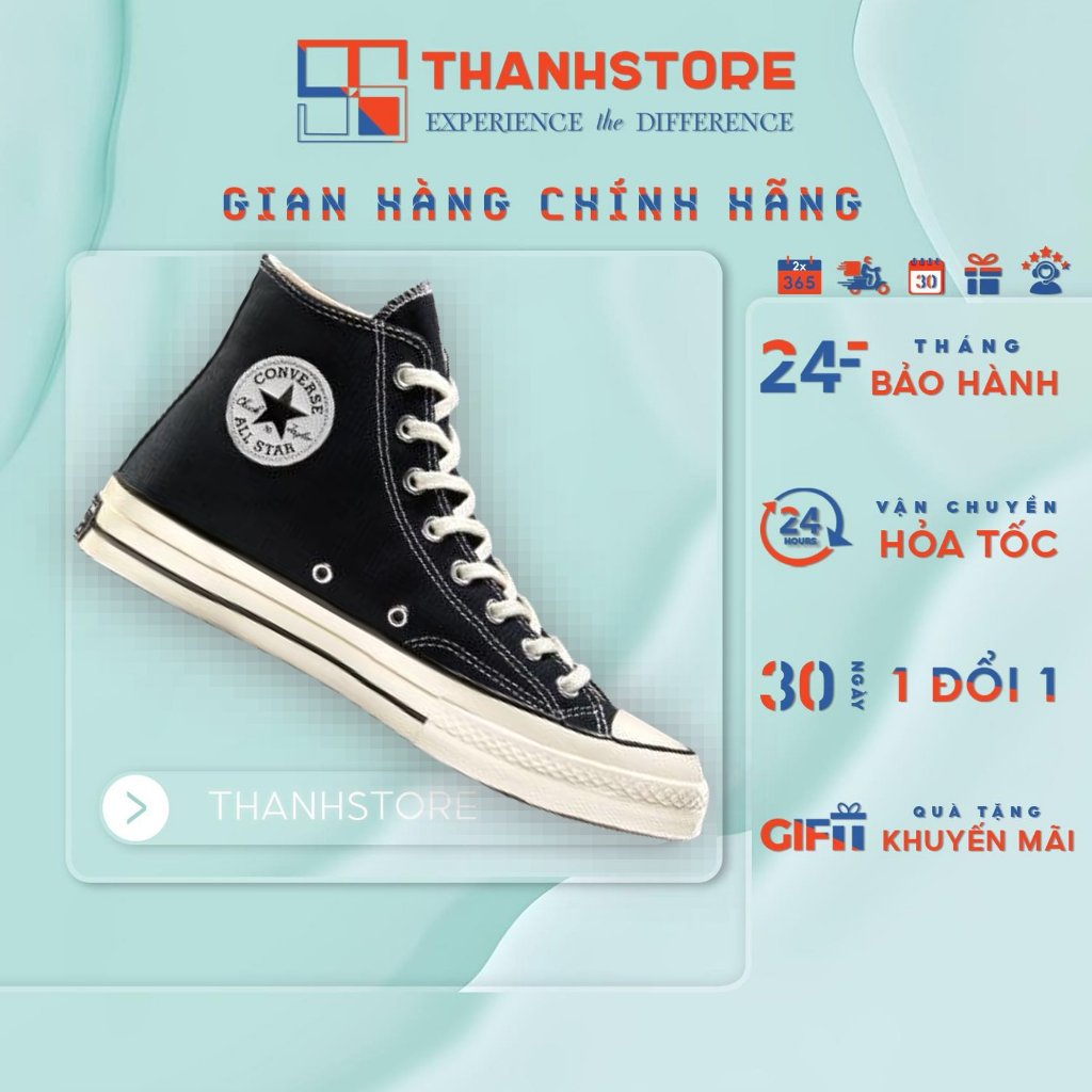 [CHÍNH HÃNG] Giày thể thao nam nữ đen giày CONVERSE CHUCK TAYLOR ALL STAR 1970s – CCTAS [2 ...