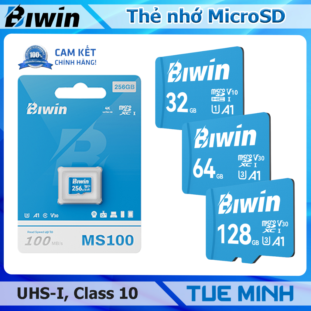 Thẻ nhớ MicroSD BIWIN MS100, U3, V30 100MB/s | Shopee Việt Nam