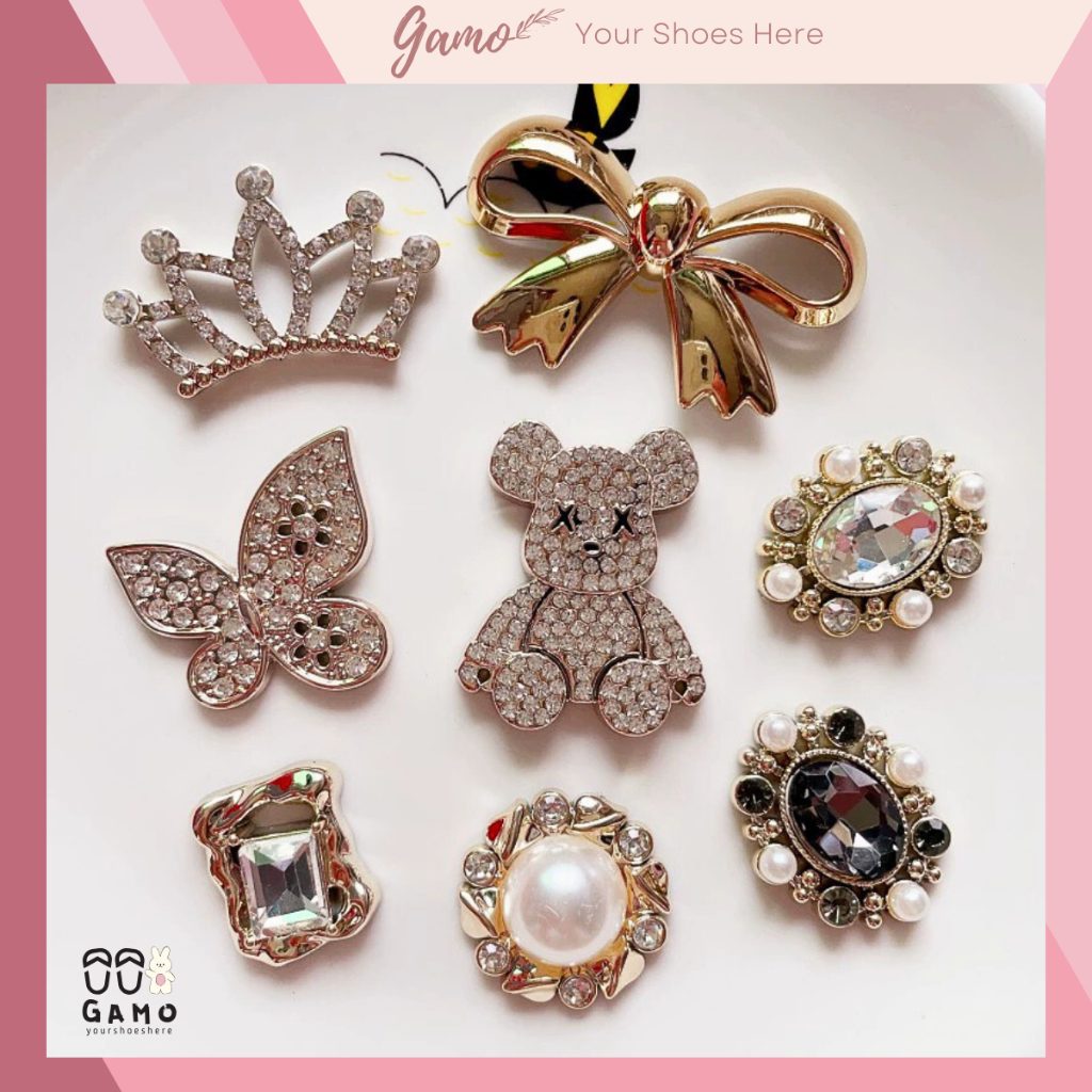 Sticker, Charm 3D chủ đề Vương miện bán lẻ DIY Gamo nhựa cứng gắn Dép ...