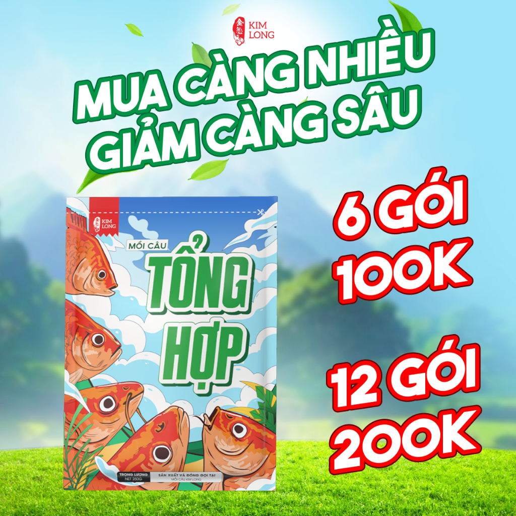 [MUA 6 TÍNH 5] Mồi Câu Tổng Hợp KIM LONG 250g - Mua 6 Tính 5 Mua 12 Tính 10 | Shopee Việt Nam