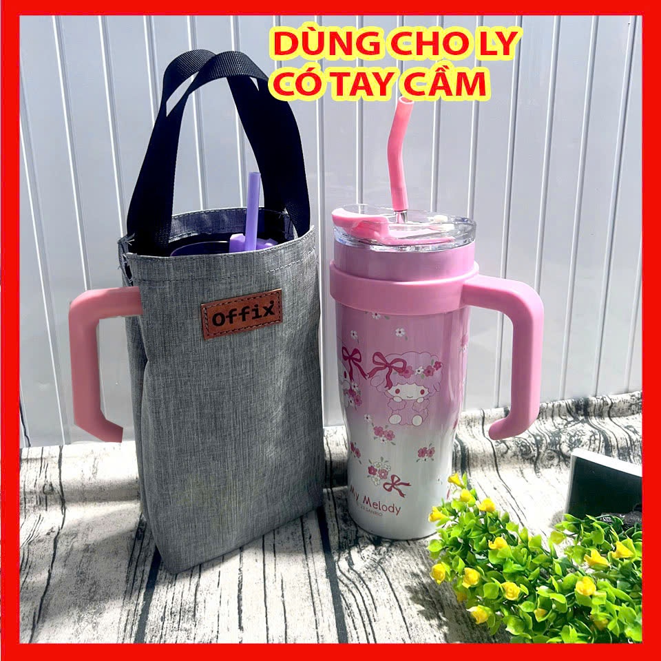 Túi đựng ly giữ nhiệt vải dày dùng cho ly có tay cầm | Shopee Việt Nam
