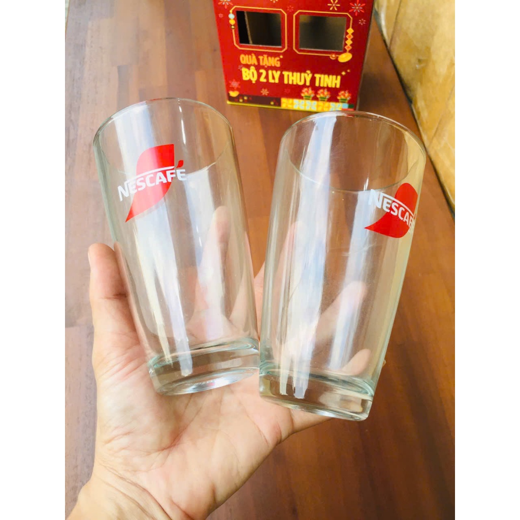 Hộp 2 Ly Thủy Tinh NESCAFE THÂN LỠ 350ml | Shopee Việt Nam