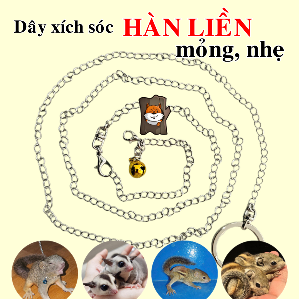 [HÀN LIỀN, MỎNG, NHẸ] Dây Xích Sóc Nhen, Đất, Bông, Bay Úc,...Inox ...