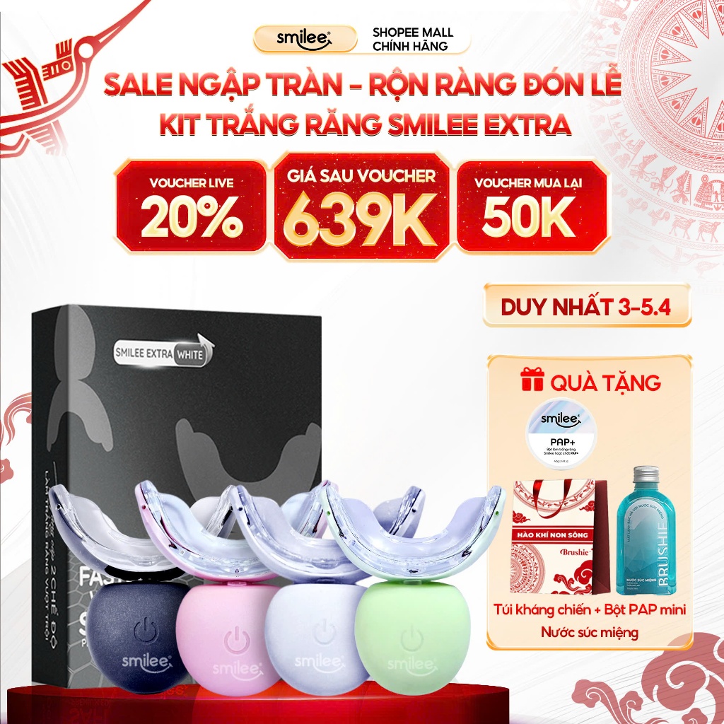 [GIÁ 738K MUA TẠI VIDEO] Trắng răng Smilee Extra, trắng răng từ 3-6 tone sau một liệu trình ...