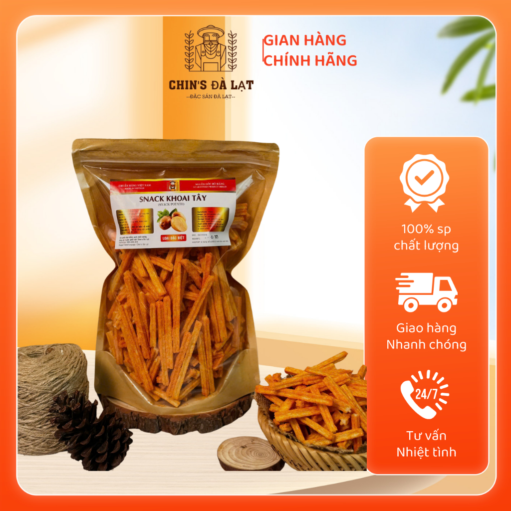 500GR snack khoai tây que 3 loại ( PHÔ MAI, TRUYỀN THỐNG, KHOAI TÂY ỐNG ...