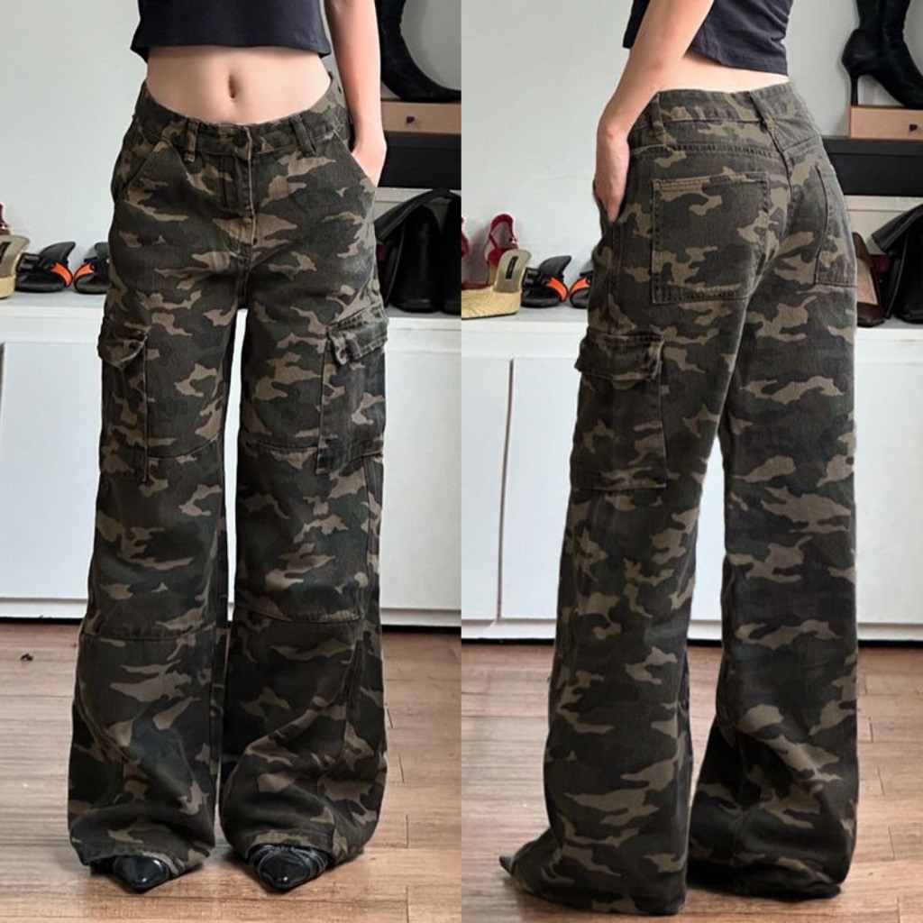 Quần kaki túi hộp rằn ri hoạ tiết camo màu sẫm cá tính - Tiktik ...