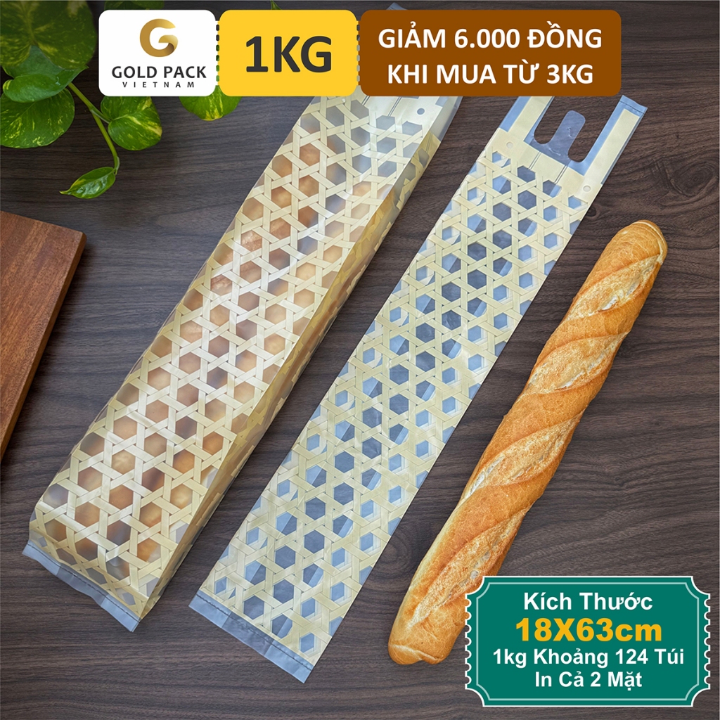 1kg Túi Bánh Mì Dài, Túi Bánh Mì Baguette Chất Liệu Bóng Mờ Cao Cấp ...