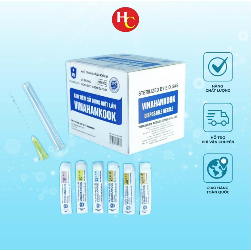 Đầu kim 18G, 20G, 22G, 23G, 25G ( Hộp 100 cái ) | Shopee Việt Nam