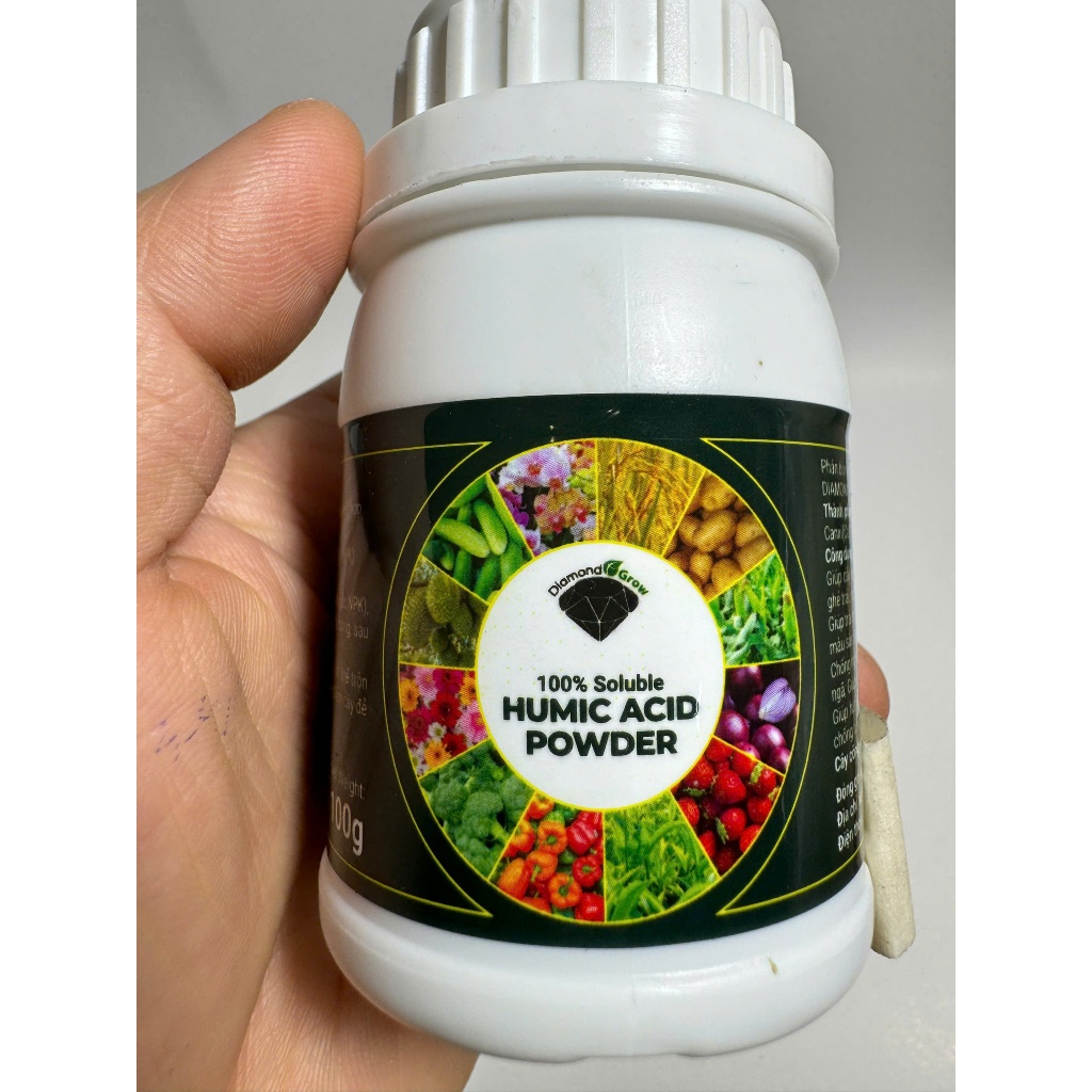 Phân hữu cơ Humic Mỹ Acid Powder 100g giúp cây xanh lá, cứng cây, ra ...