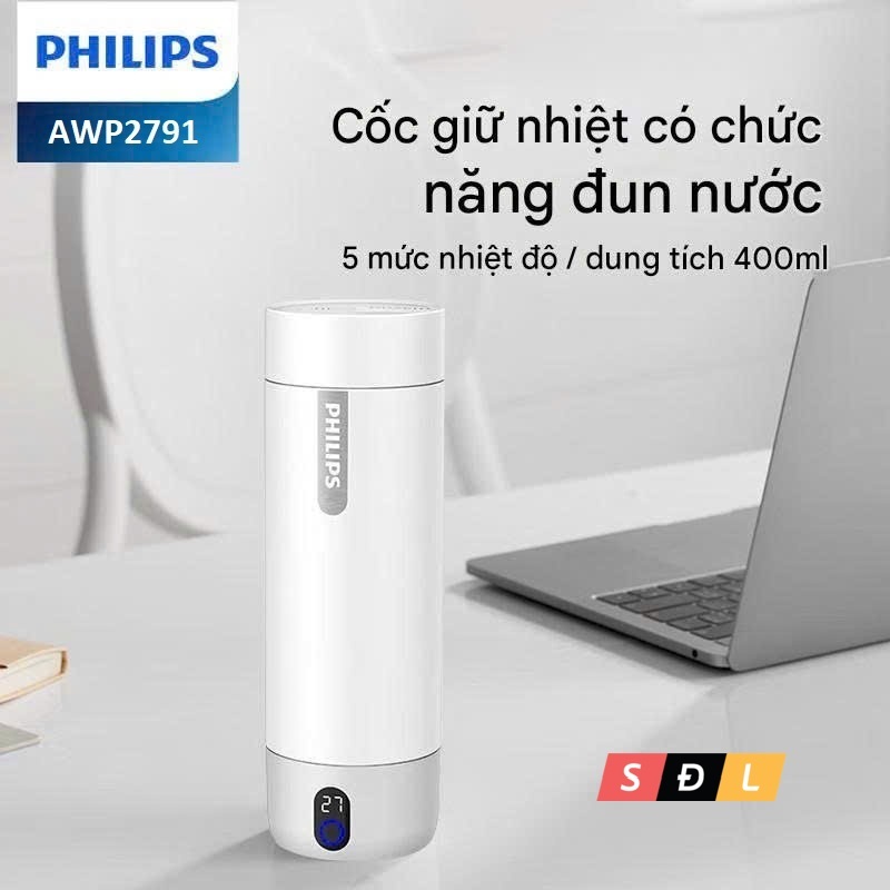 Bình đun nước kiêm giữ nhiệt mini 400mL Philips AWP2791 | Shopee Việt Nam