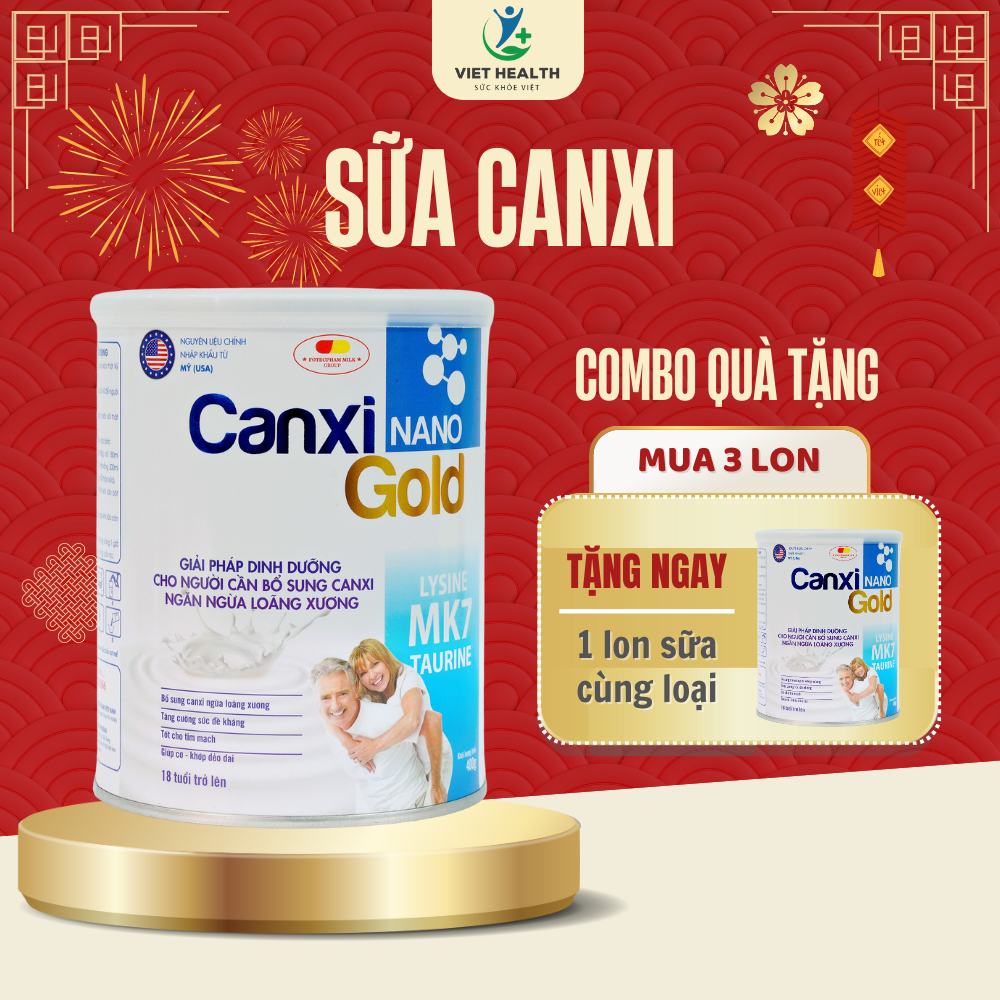 Sữa CanXi NaNo Gold Cho Người Già Hỗ Trợ Xương Khớp Bổ Sung Canxi Ngăn Ngừa Loãng Xương 400gr ...