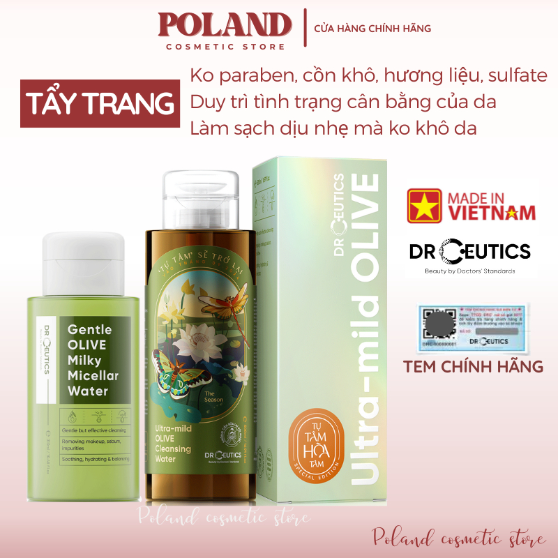 Nước Tẩy Trang DrCeutics Ultra-mild OLIVE Cleansing Water làm sạch cho ...