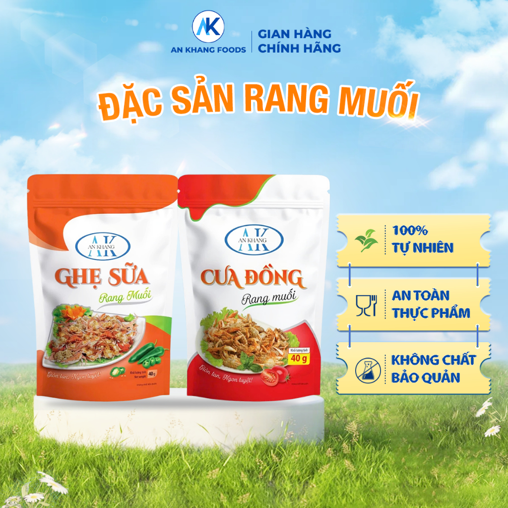 Đặc sản rang muối thơm giòn tan đậm vị 40g, đồ ăn vặt, mồi nhậu ăn liền ...