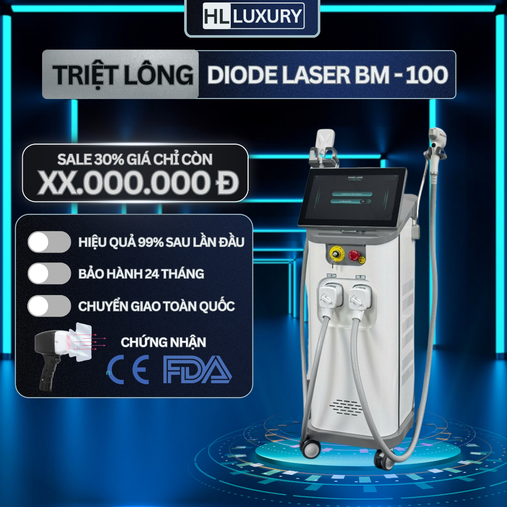 Máy Triệt Lông Diode Laser BM-100 Bắc Kinh| Máy Triệt Lông Lạnh Chính ...