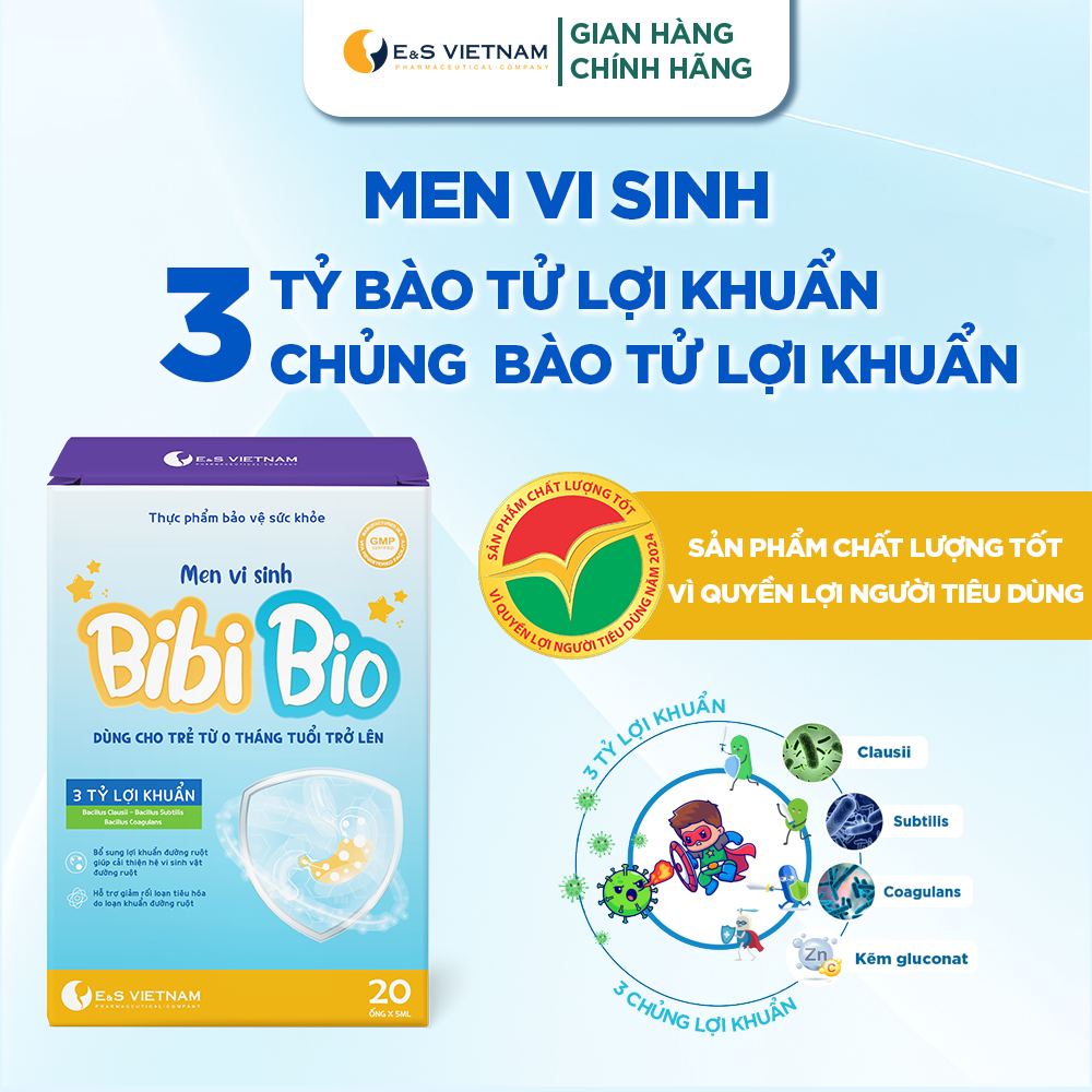 Men Vi Sinh Bibi Bio | Hỗ Trợ Giảm Rối Loạn Tiêu Hóa | Shopee Việt Nam