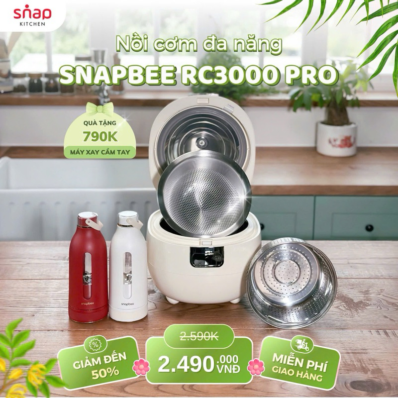 Nồi Cơm Điện Tách Đường Đa Năng Snapbee RC3000 PRO - Lòng Nồi Inox 304 ...