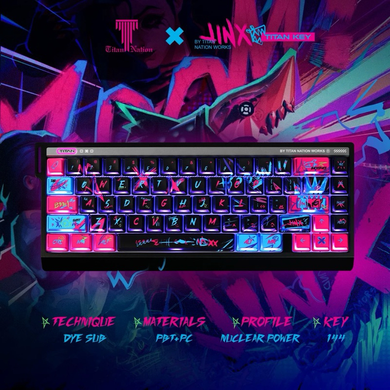 Keycap set Jinx from Titan Nation PBT + PC | Shopee Việt Nam