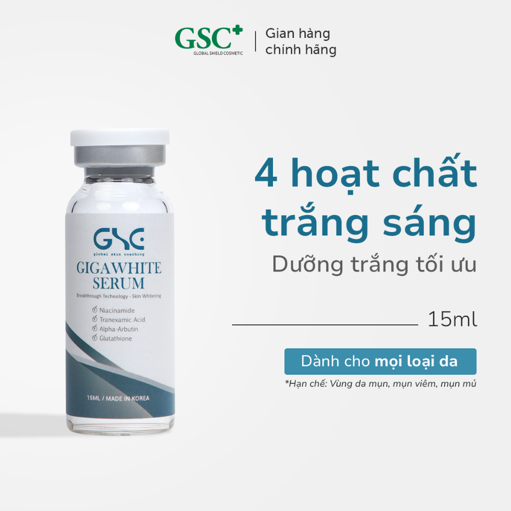 Serum hỗ trợ dưỡng trắng, giảm nám GSC GIGA WHITE SERUM 15ml | Shopee ...