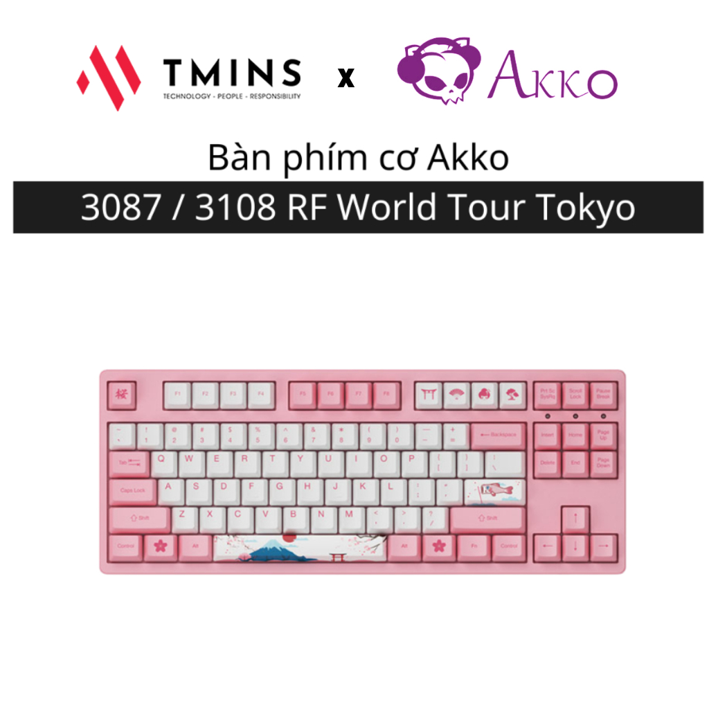 Bàn phím cơ Akko 3087 / 3108 RF World Tour Tokyo | Shopee Việt Nam