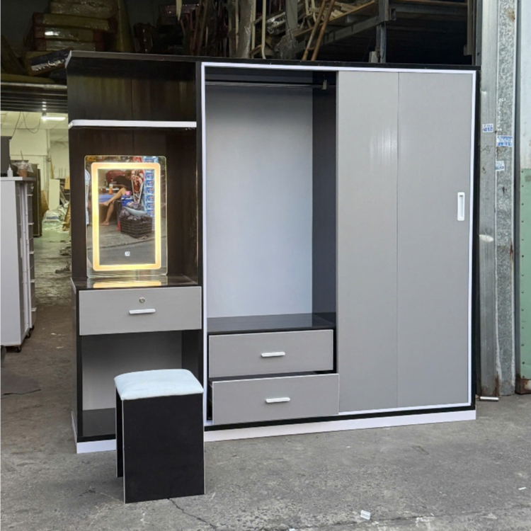 Tủ quần áo kết hợp bàn phấn chất liệu nhựa đài loan KT Cao 1m8 x ngang 2m x sâu 45cm | Shopee ...