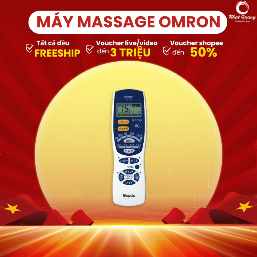 Máy massage toàn thân omron HV-F128 màu trắng mẫu mới Made in Japan | Shopee Việt Nam