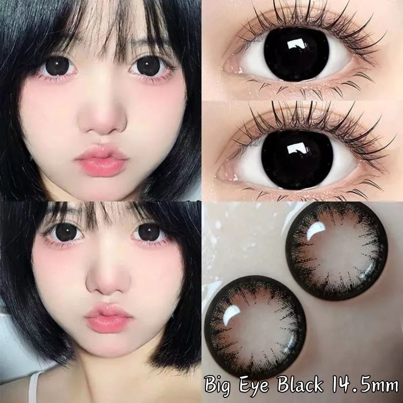 [Big Eyes 0~4độ]UYAAI Eyes lens đen cận Kính áp tròng MCK1 cận lens ...