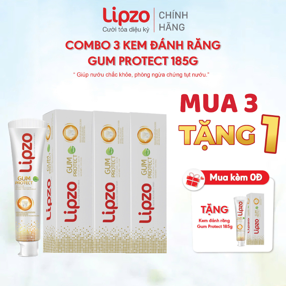 Kem Đánh Răng Lipzo Gum Protect 185g Ngừa Tụt Nướu, Bảo Vệ Chân Răng ...