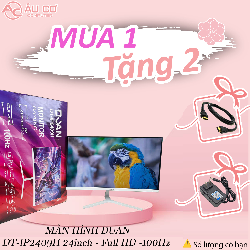 Màn Hình Máy Tính DUAN DT-IP240 24inch, Màn Cong (HD/100Hz) Cho Văn Phòng, Gaming - Bảo Hành 24 ...
