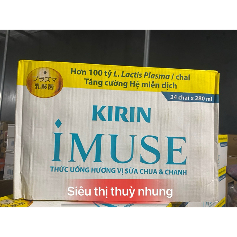 Thùng 24 chai nước uống Kirin Imuse vị sữa chua và chanh 280ml | Shopee Việt Nam