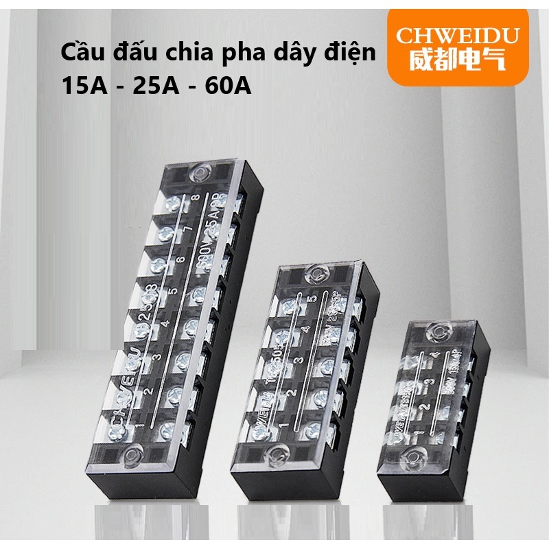 Cầu đấu dây điện Domino các loại 15A, 25A, 45A | Shopee Việt Nam