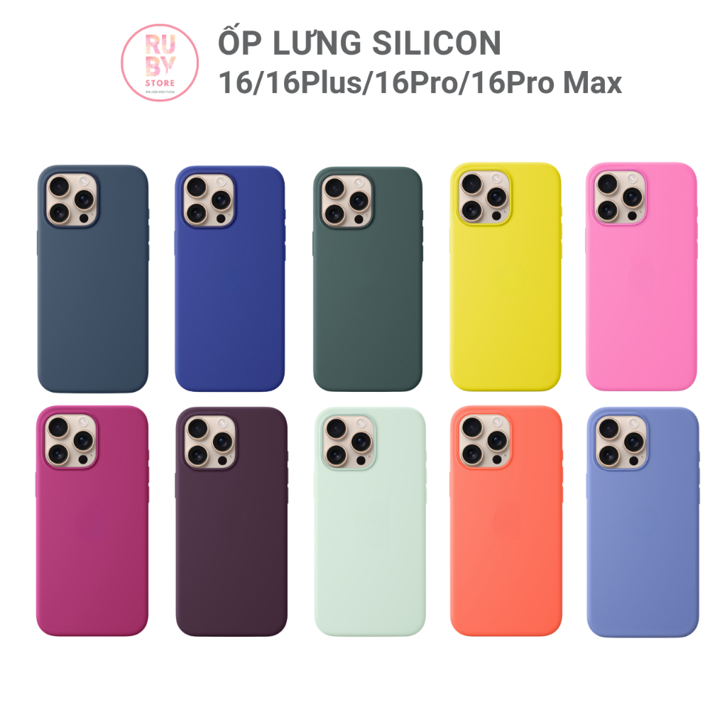 Ốp Lưng Silicon 16 / 16 Plus / 16 Pro / 16 Pro Max Có hiệu ứng ...