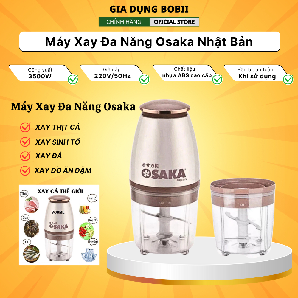 Máy Xay Đa Năng Osaka Dung Tích 750ML, Xay Thịt, Xay Cá, Xay Thực Phẩm ...