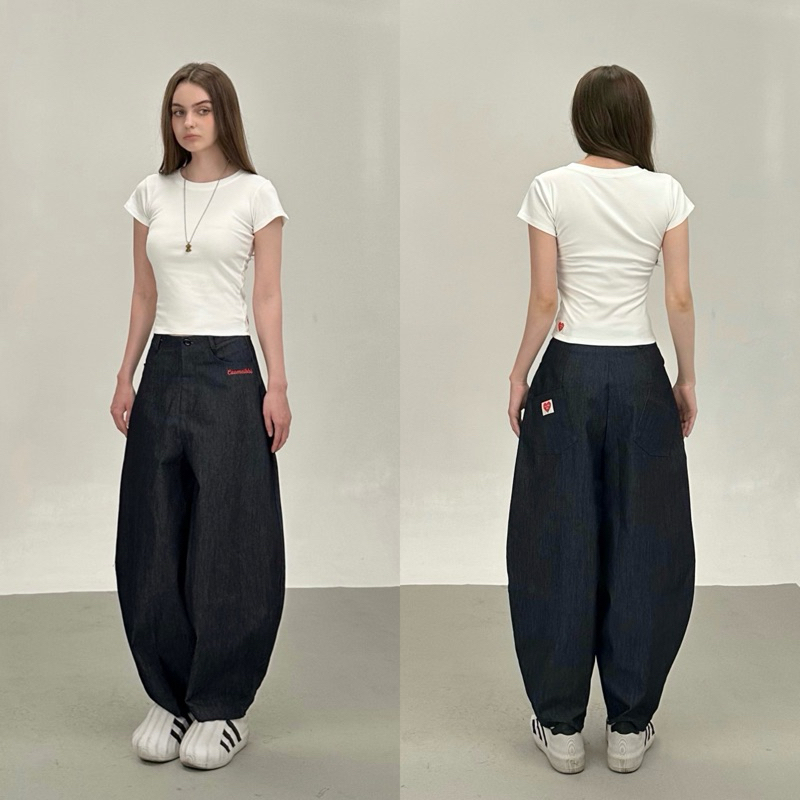 CAOMEIBBI - QUẦN DÀI SUÔNG THỤNG XANH ĐEN - NAVY DEWYN PANTS. | Shopee ...