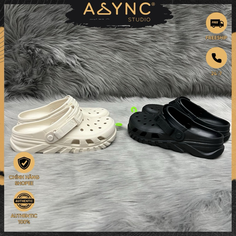 (Auth) Dép Sục Cross Duet Max II Clog Unisex Nam Nữ Màu Trắng Đen Kem Bone Kiểu Dáng Basic ...