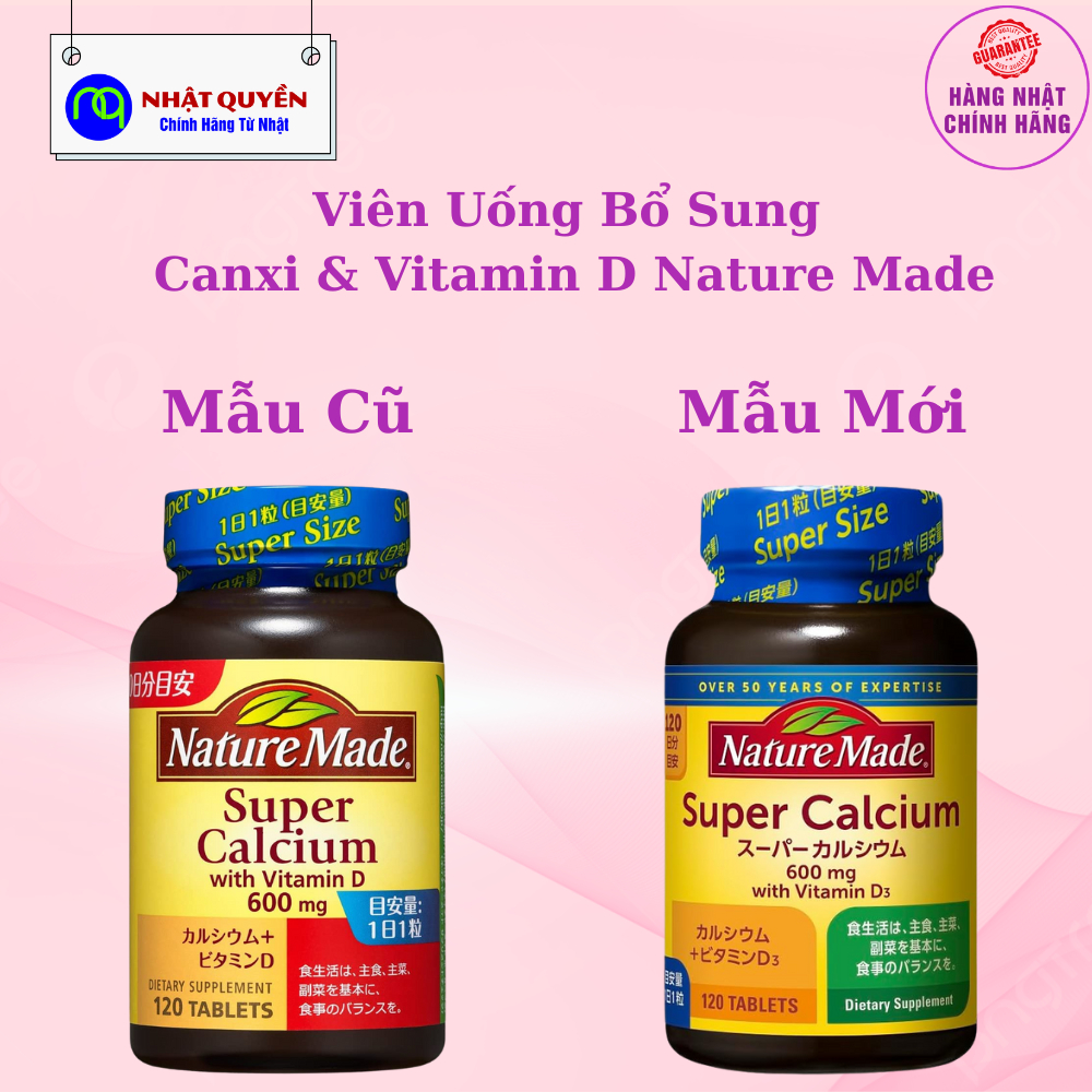 Viên super canxi Nature made 120 ngày Nhật Bản mẫu mới - Canxi ...