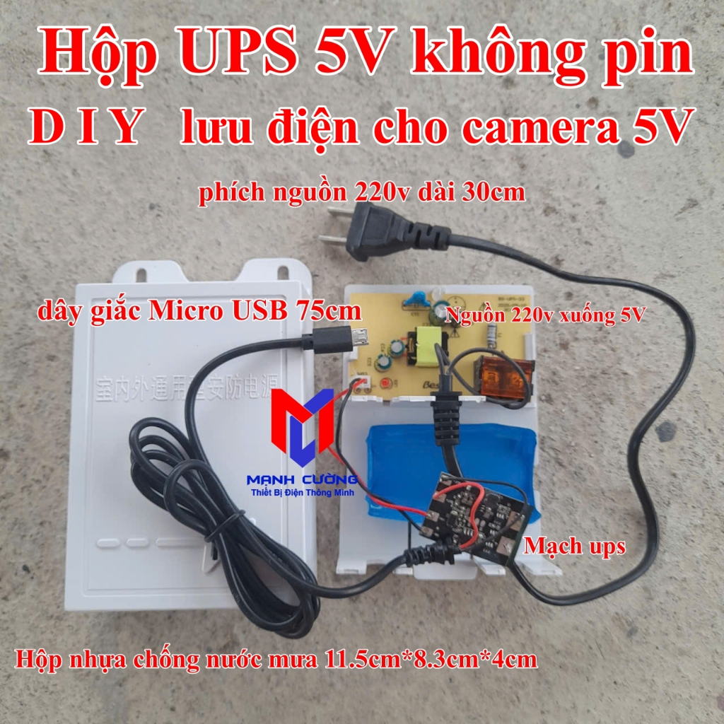 DIY Mạch lưu điện UPS 5V Camera không độ trễ, nguồn lưu điện chuyên ...