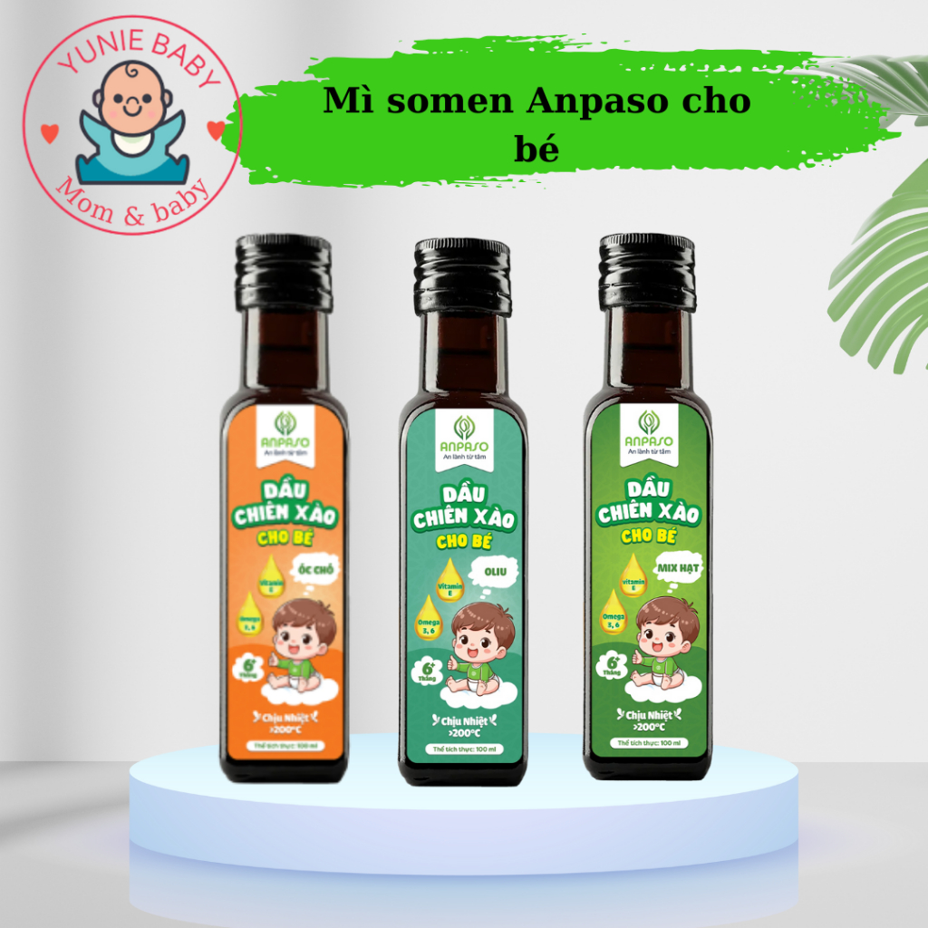 Dầu Chiên Xào Cho Bé Ăn Dặm Anpaso 100ml chịu nhiệt trên 200 độ C - Dầu ...