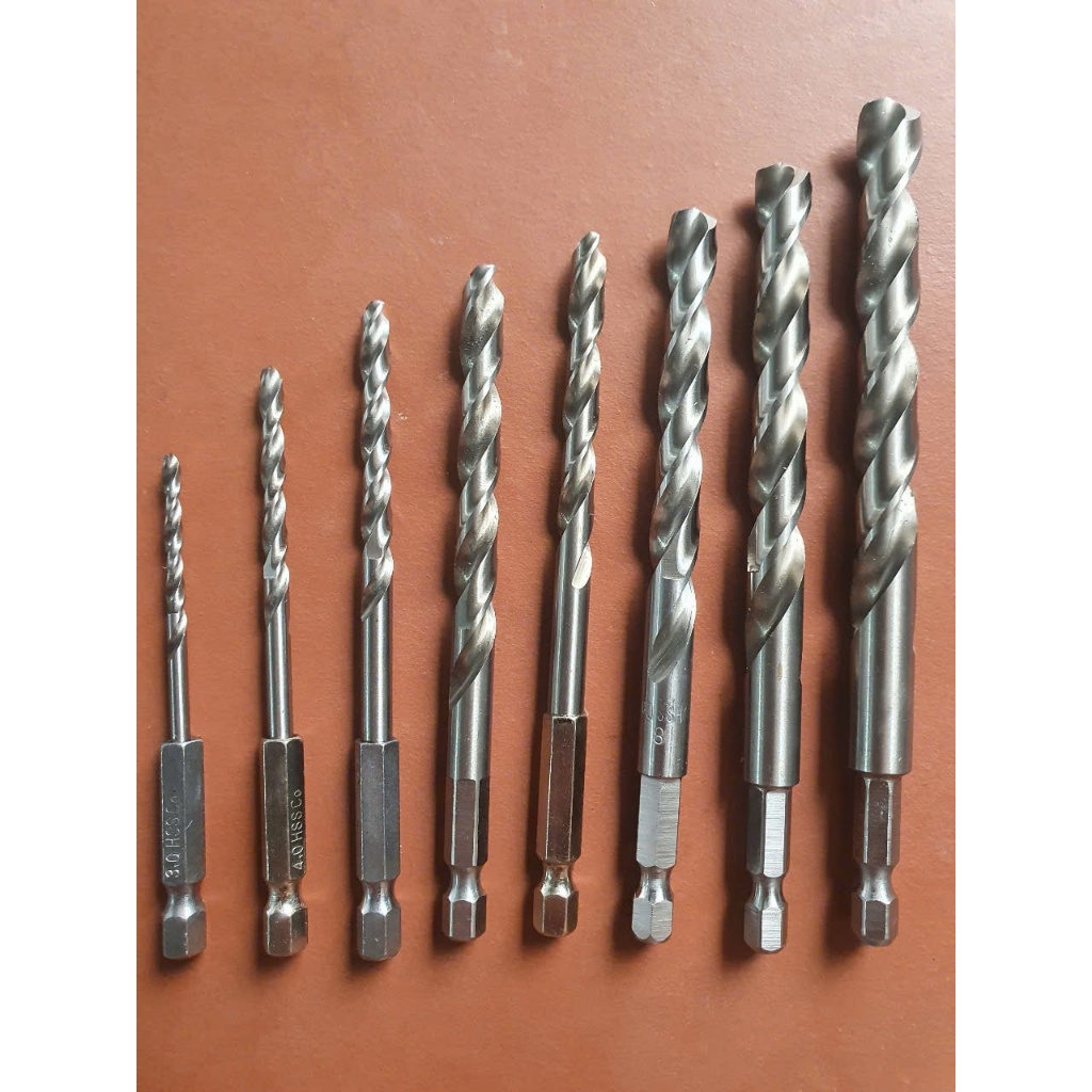 (Hàng Chính Hãng) Mũi khoan cao cấp thép gió hss.Co M35 chuôi lục giác 6,35mm phi 2-12mm ...